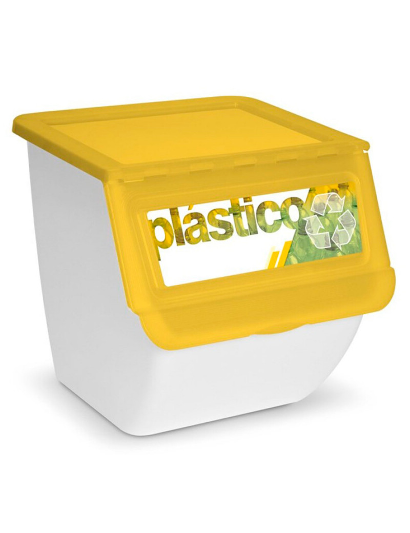 Pack de 3 contenedores apilables de plástico con ruedas, cajas ...