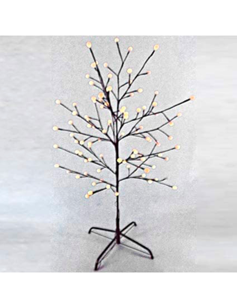 Árbol decorativo con bolas, 150 luces LED, luz cálida, uso exterior, 8 ...