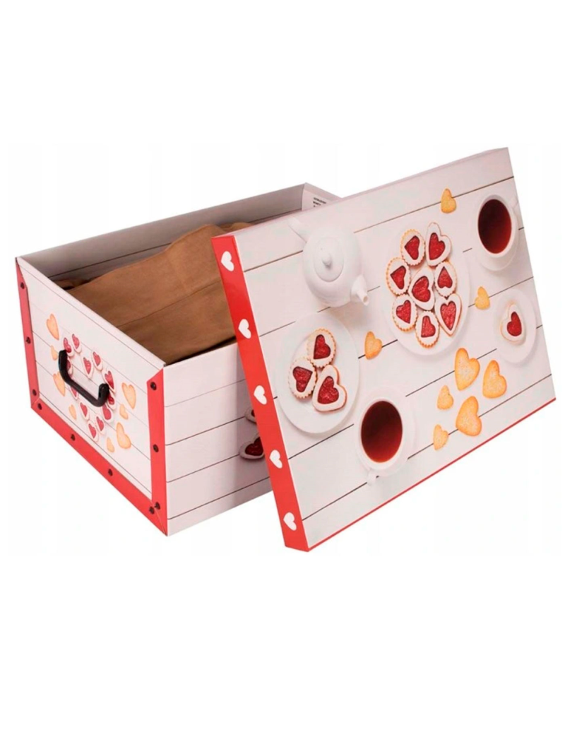 Caja de cartón plegable, caja de almacenaje, diseño café y galletas ...