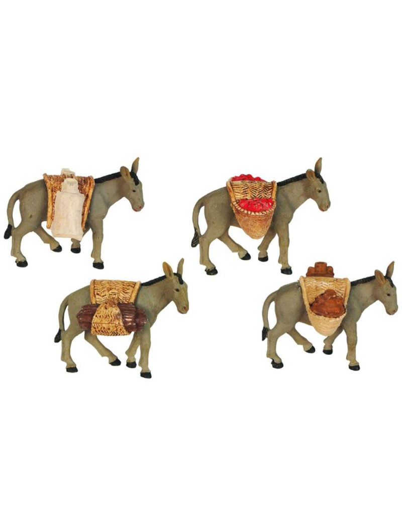 Burro con alforja para Belén, durexina, figura decorativa de animal ...
