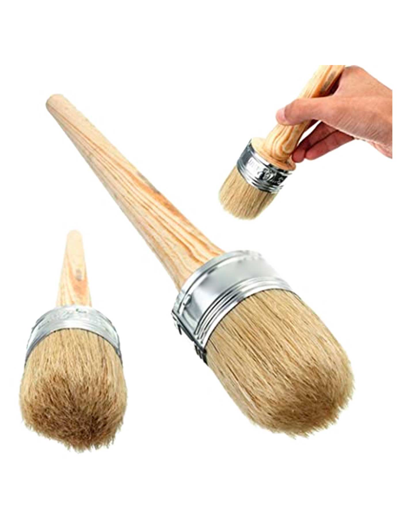 Brocha Redonda N.º 4 - Fabricado en Madera - Ideal para pintura ...
