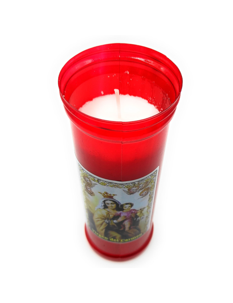 Velón santo Virgen del Carmen, vela litúrgica de parafina y cera ...