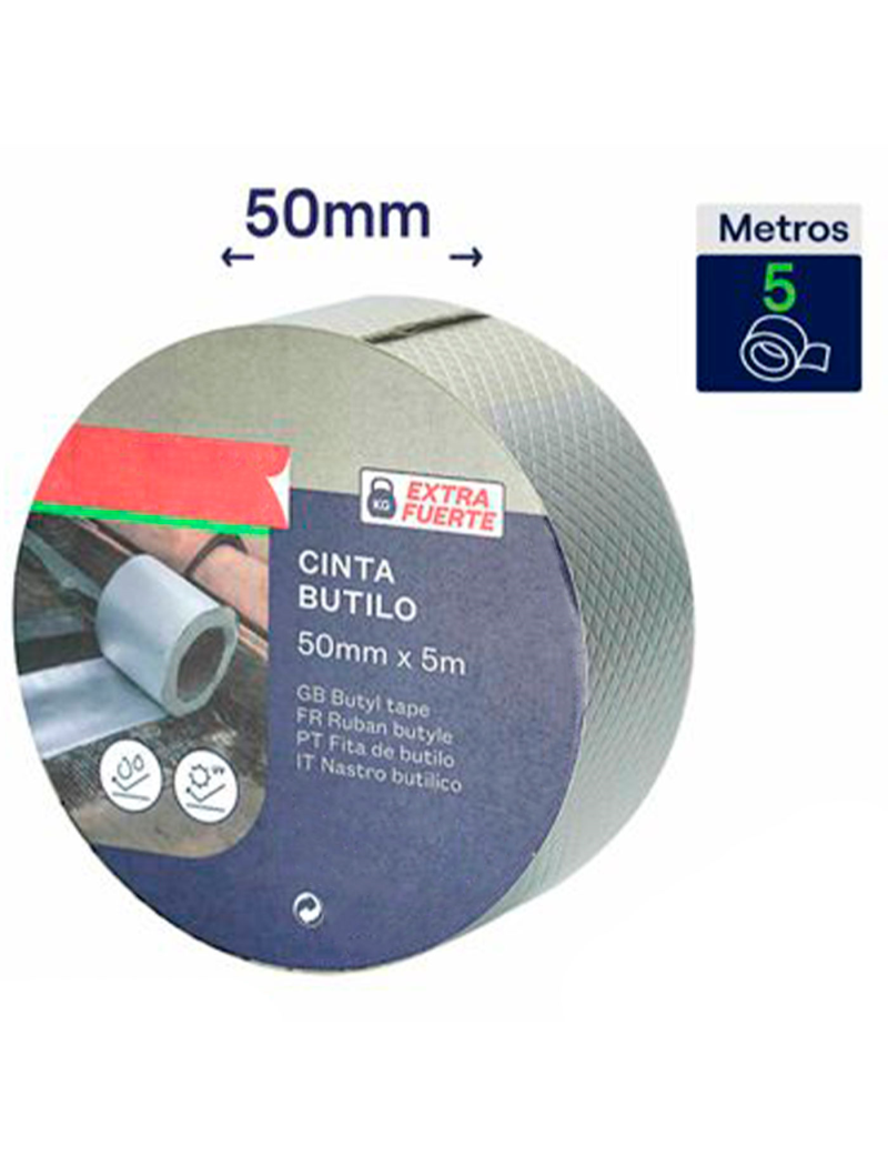 Cinta adhesiva de butilo, extra fuerte, impermeable, sellador multiusos, reparar fugas de agua ...