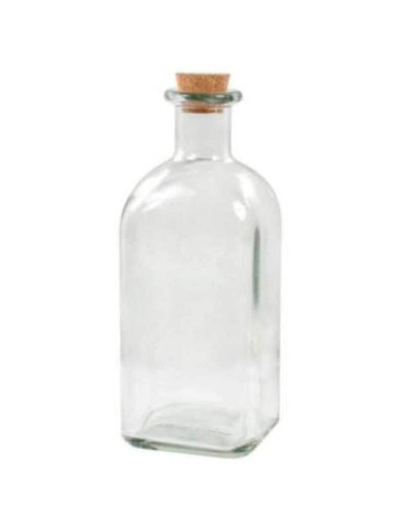 Pack de 6 botellas de cristal, frascas con tapón de corcho, recargable ...